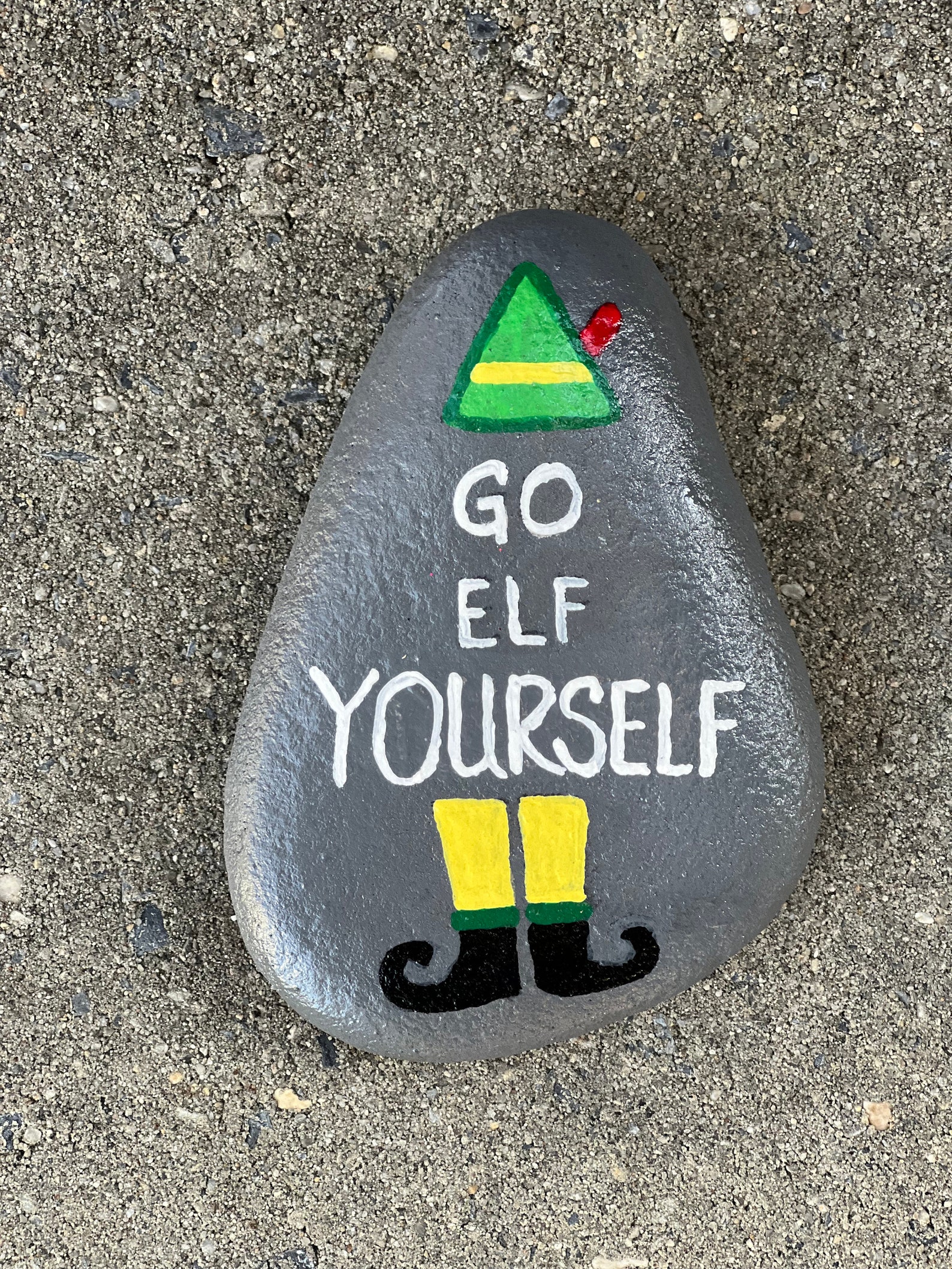 Elf Hand Painted River Rock - Etsy