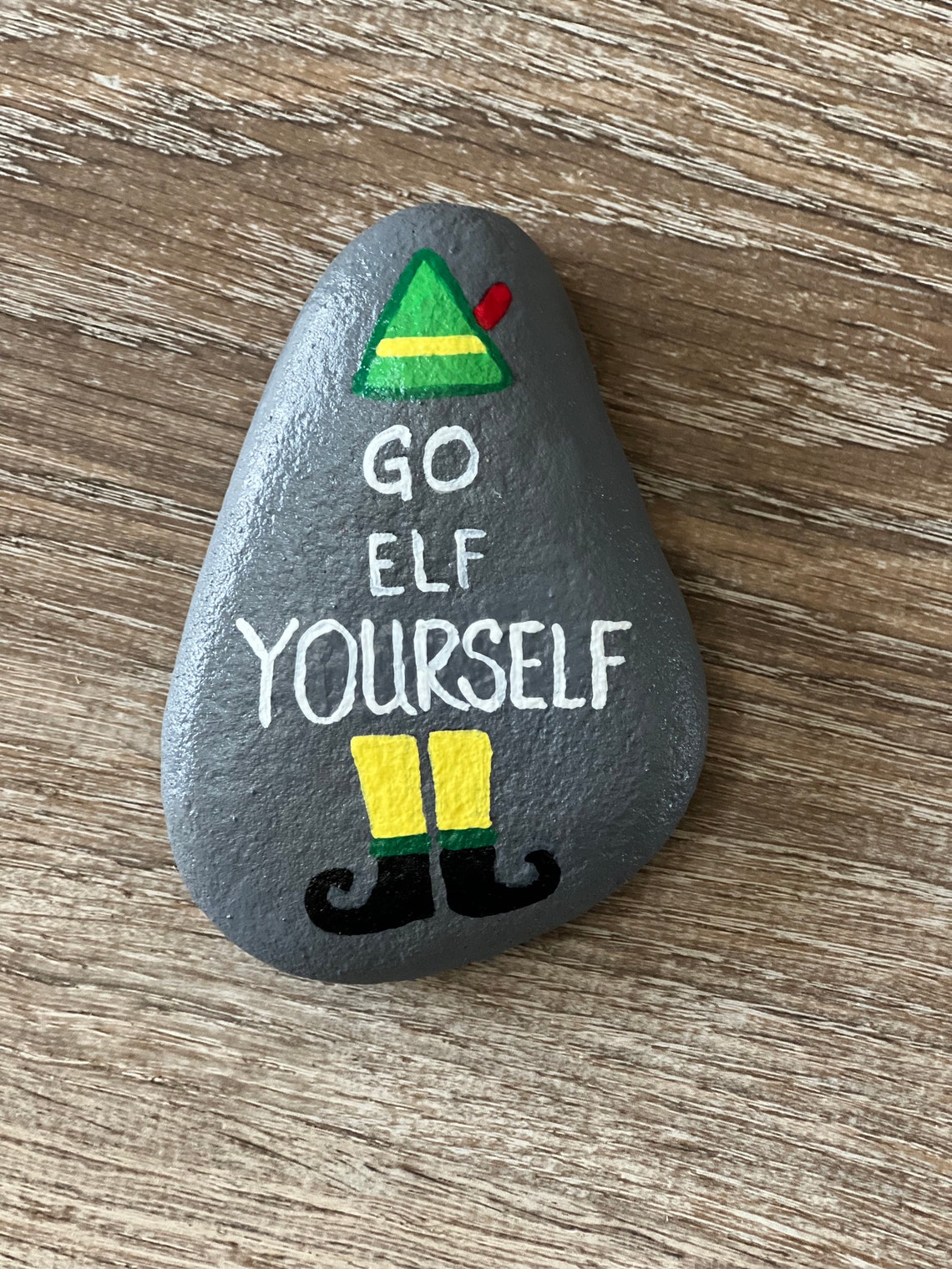 Elf Hand Painted River Rock - Etsy