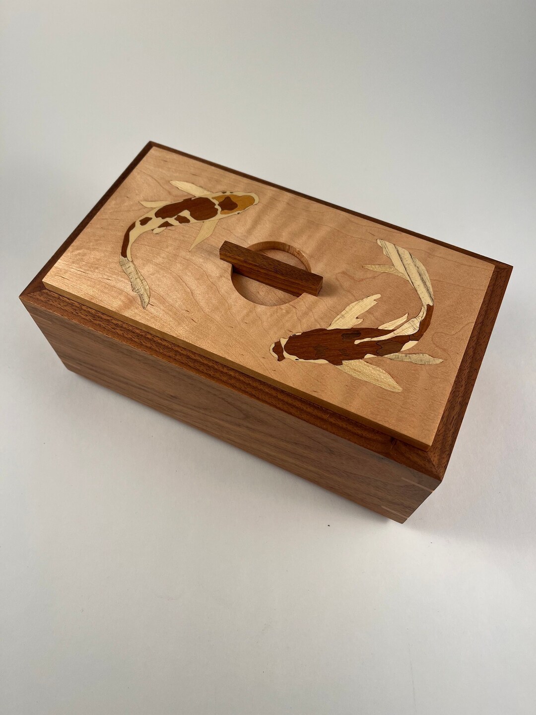 Keepsake Box With Koi Fish Inlay - Etsy