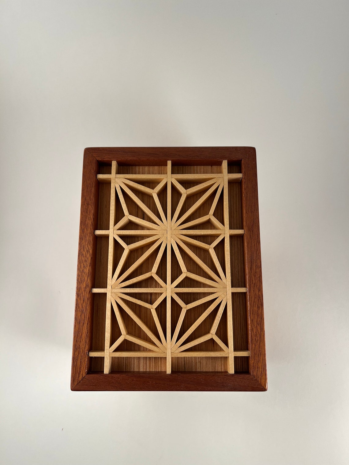 Sapele Kumiko Box (rectangle) - Etsy