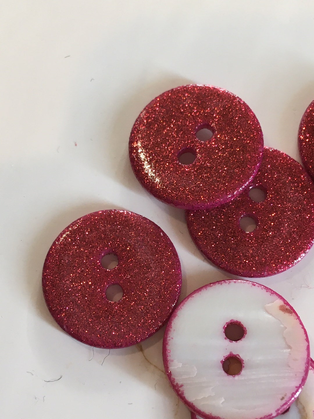 Fancy Round Sequin-mother Button Color Pink Diameter 18 Mm - Etsy