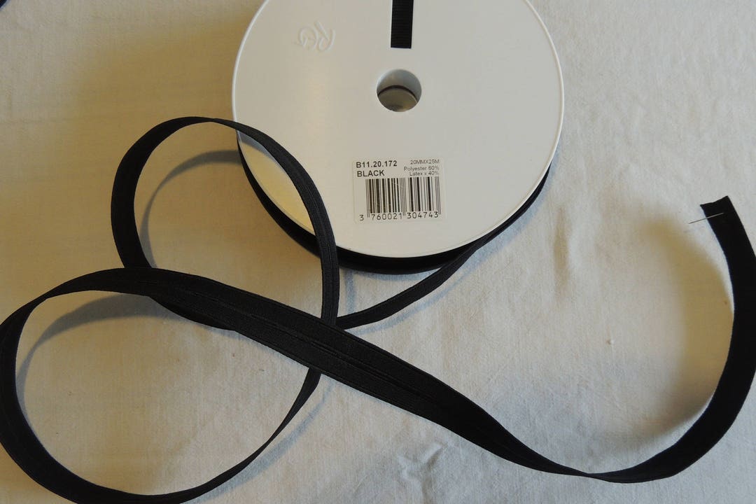 Elastic Ribbon With Buttonholes Black Color Width 20mm - Etsy
