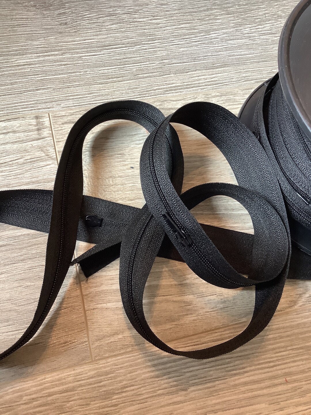 Zipper, Spiral Chain N4, With Sliders, Color Black (172), Sold by the ...