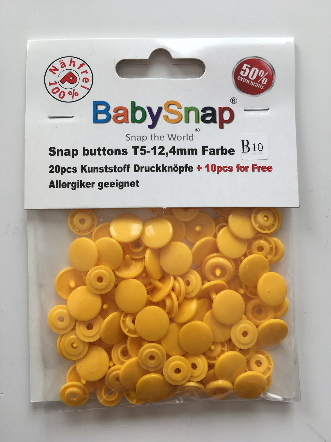 Pressure Buttons, Baby Snap', Round Pattern, 12.4 Mm Diameter, Orange ...