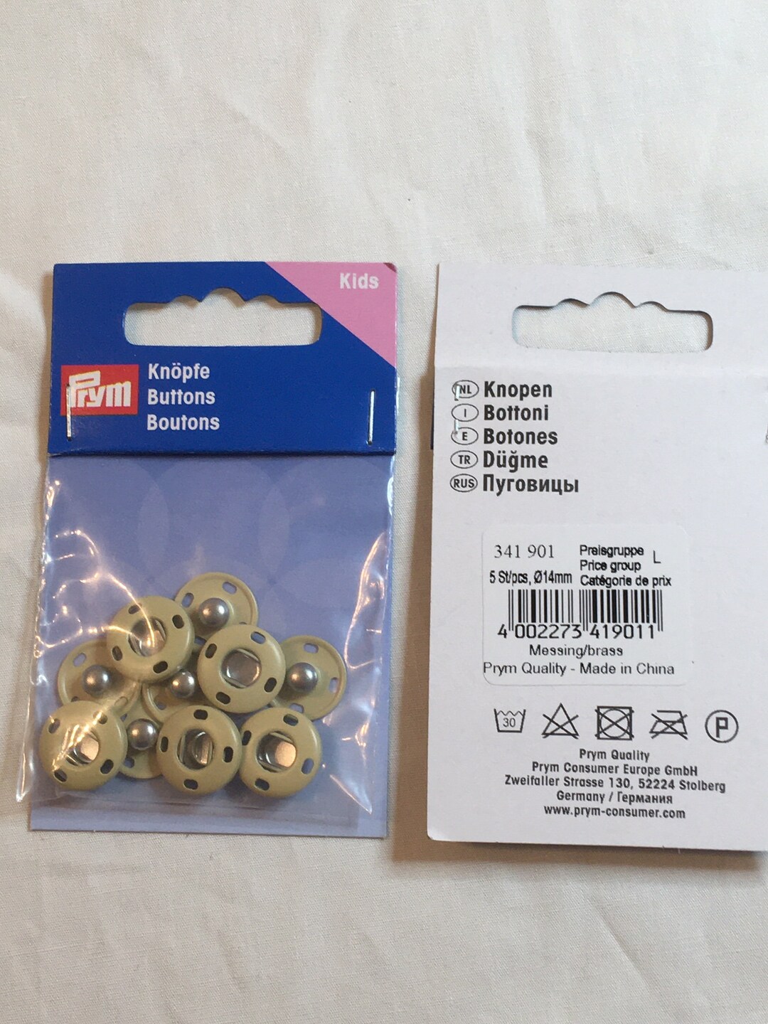 Small Pressure Buttons, Sewing, Prym Kids, Round Pattern, Diameter 14 ...