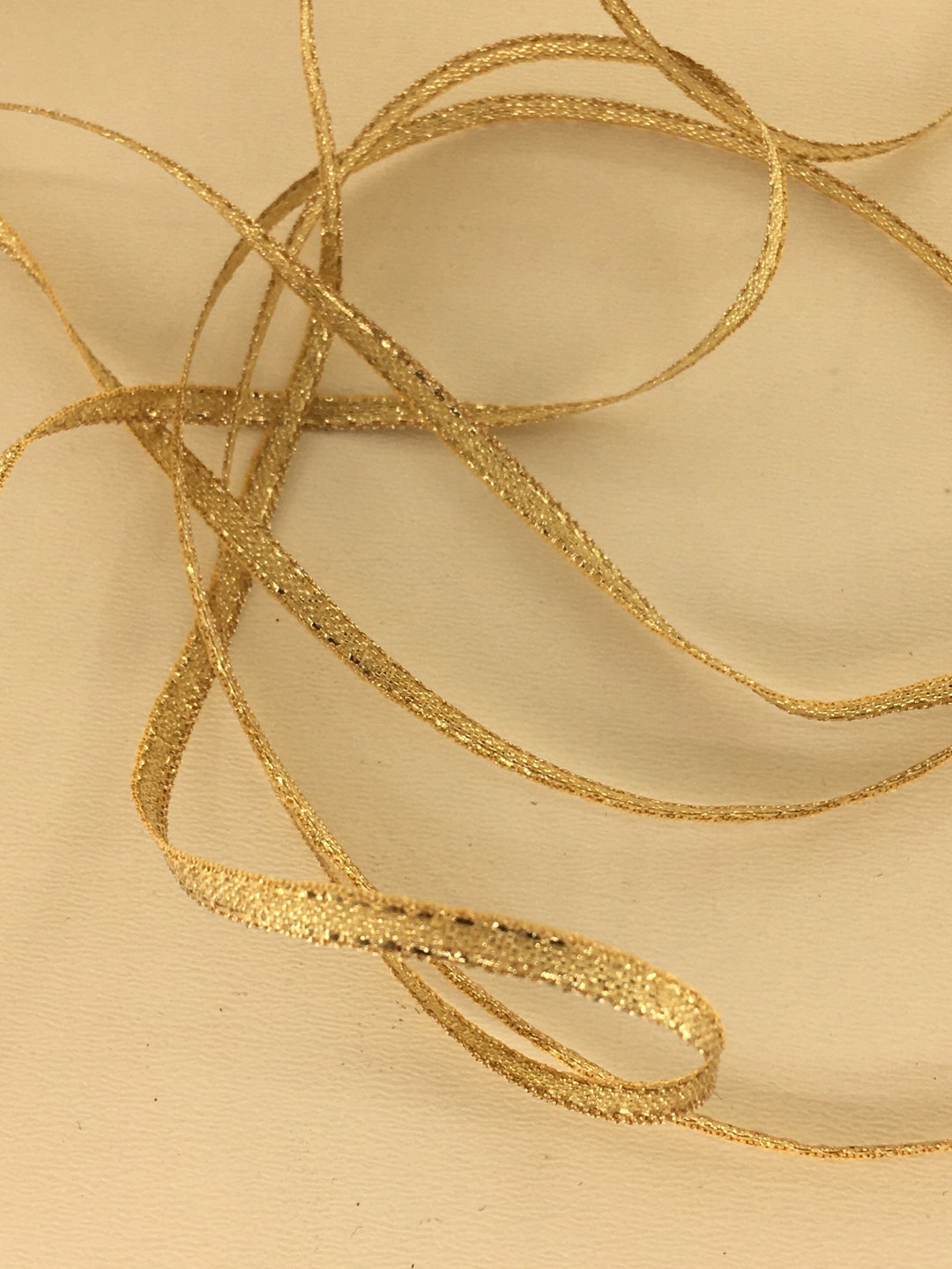 Ribbon, Metallic, Color Gold 101, Width 3 Mm - Etsy