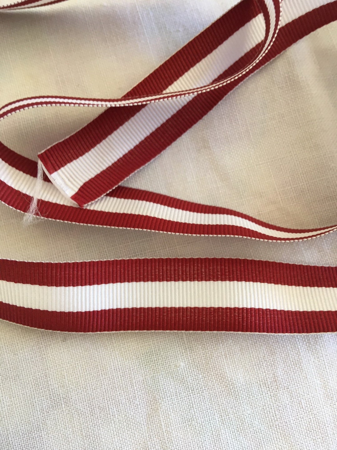 Big Grain Ribbon, Marine Stripe Pattern, Red Red Red Color, Width 24 Mm ...