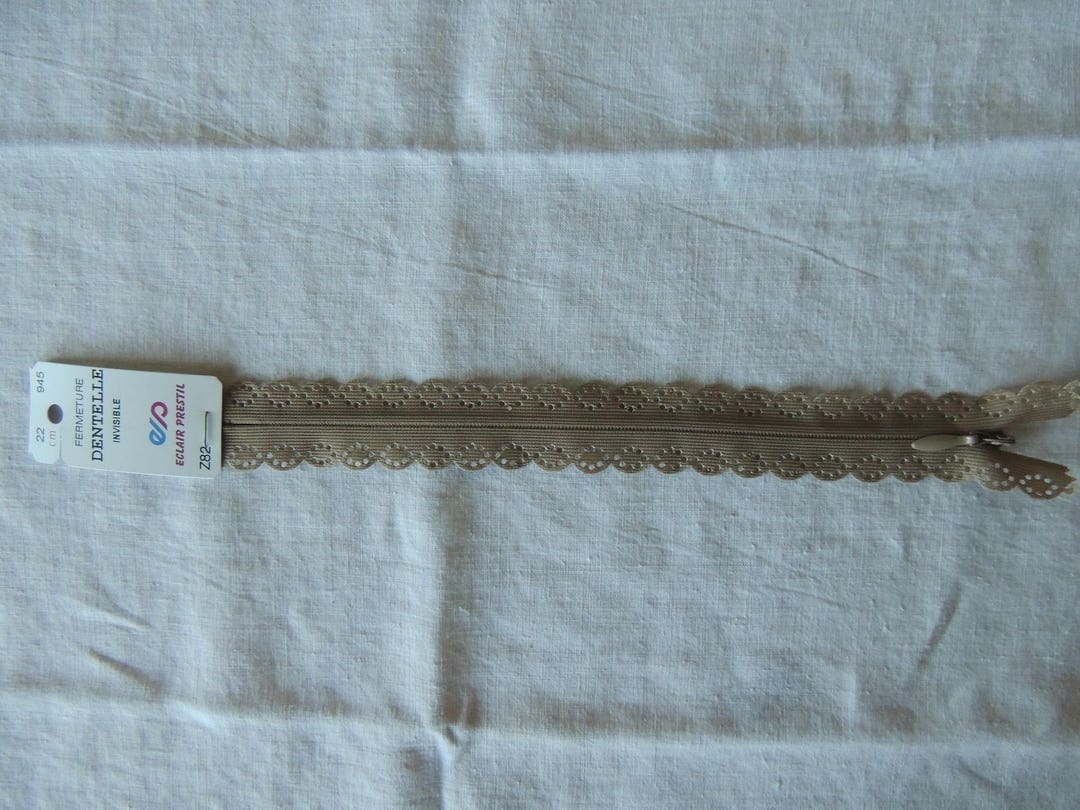 Invisible Zipper Lace 22 Cm Beige - Etsy