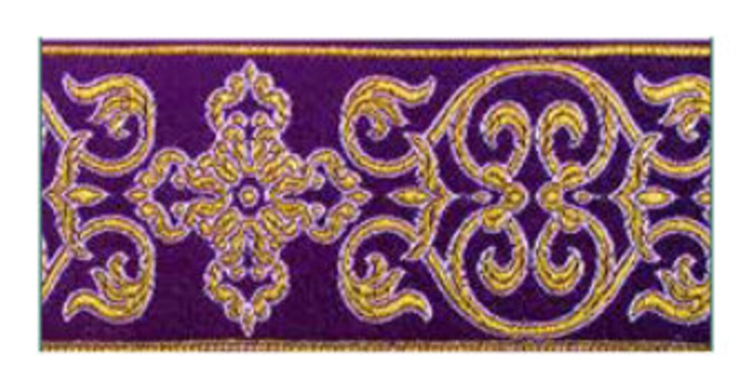 Liturgical Galon, for Religious Ornaments, Purple Color 0317, Cornice ...