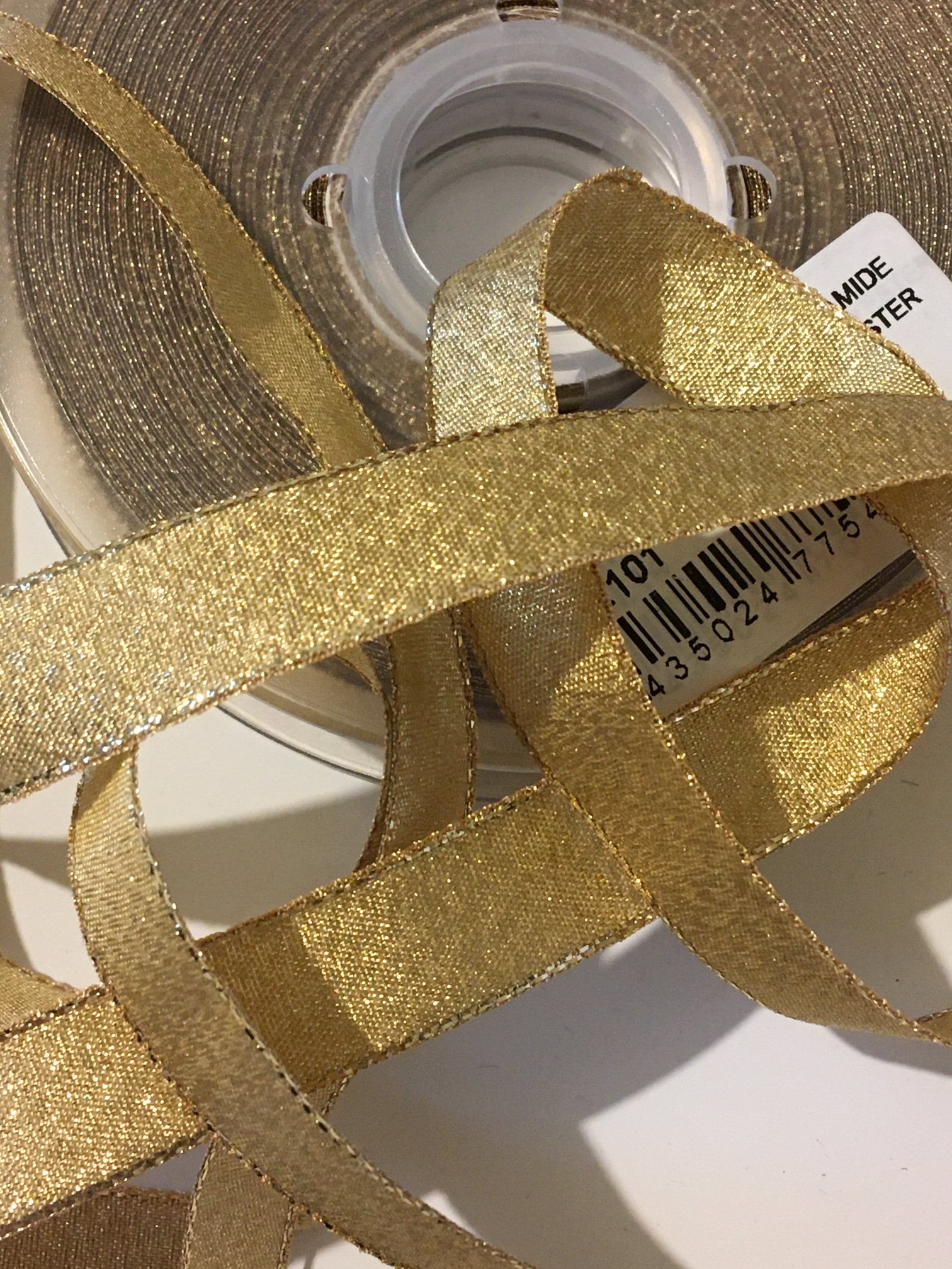 Ribbon, Metallic, Golden Color (101), Width 15 Mm - Etsy