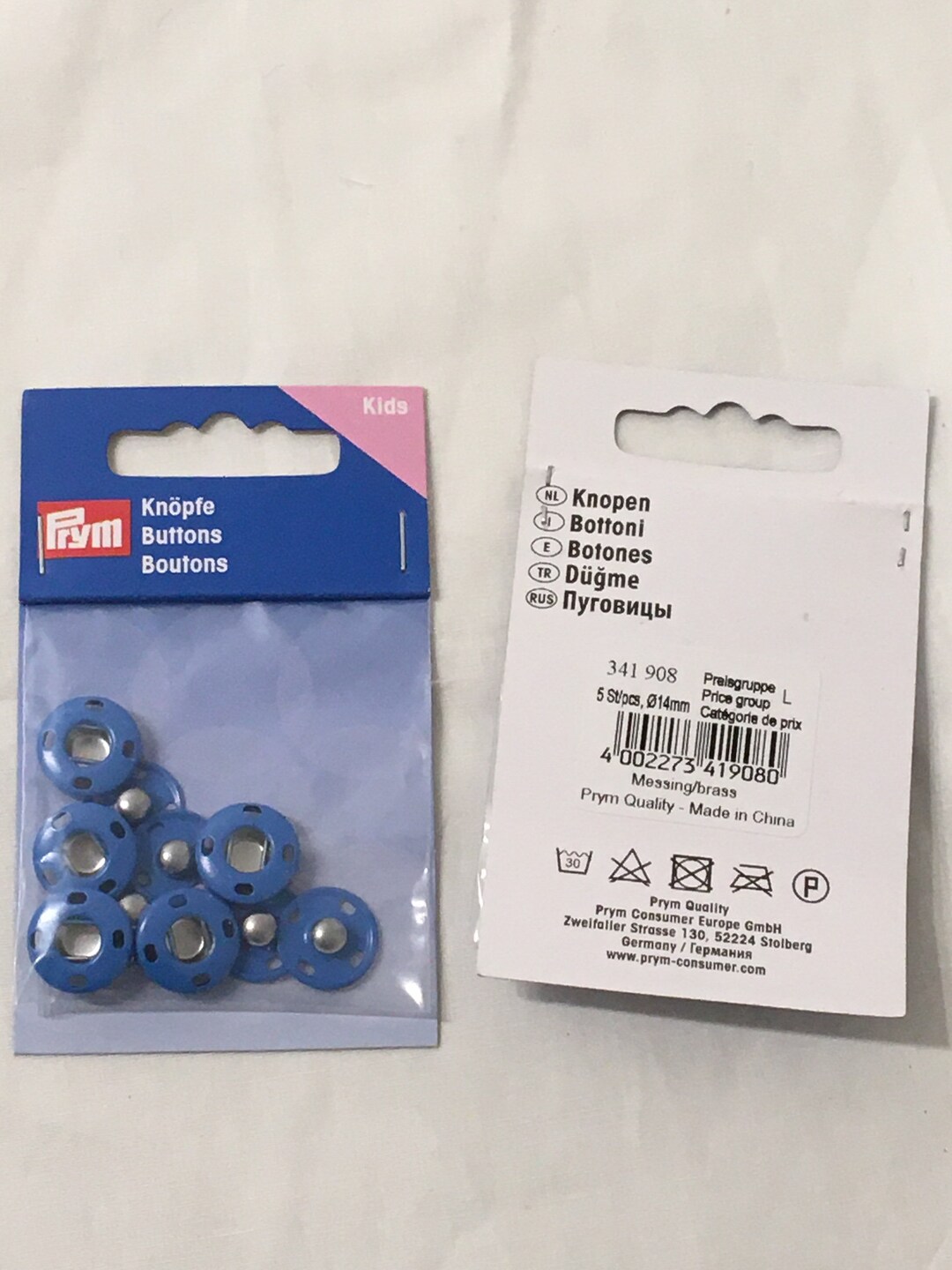 Small Pressure Buttons, Sewing, Prym Kids, Round Pattern, Diameter 14 ...