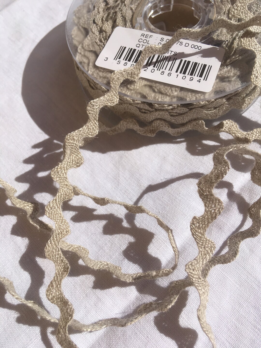 Serpentine Croquet Ribbon, Lin, Beige Color, Width 10 Mm - Etsy