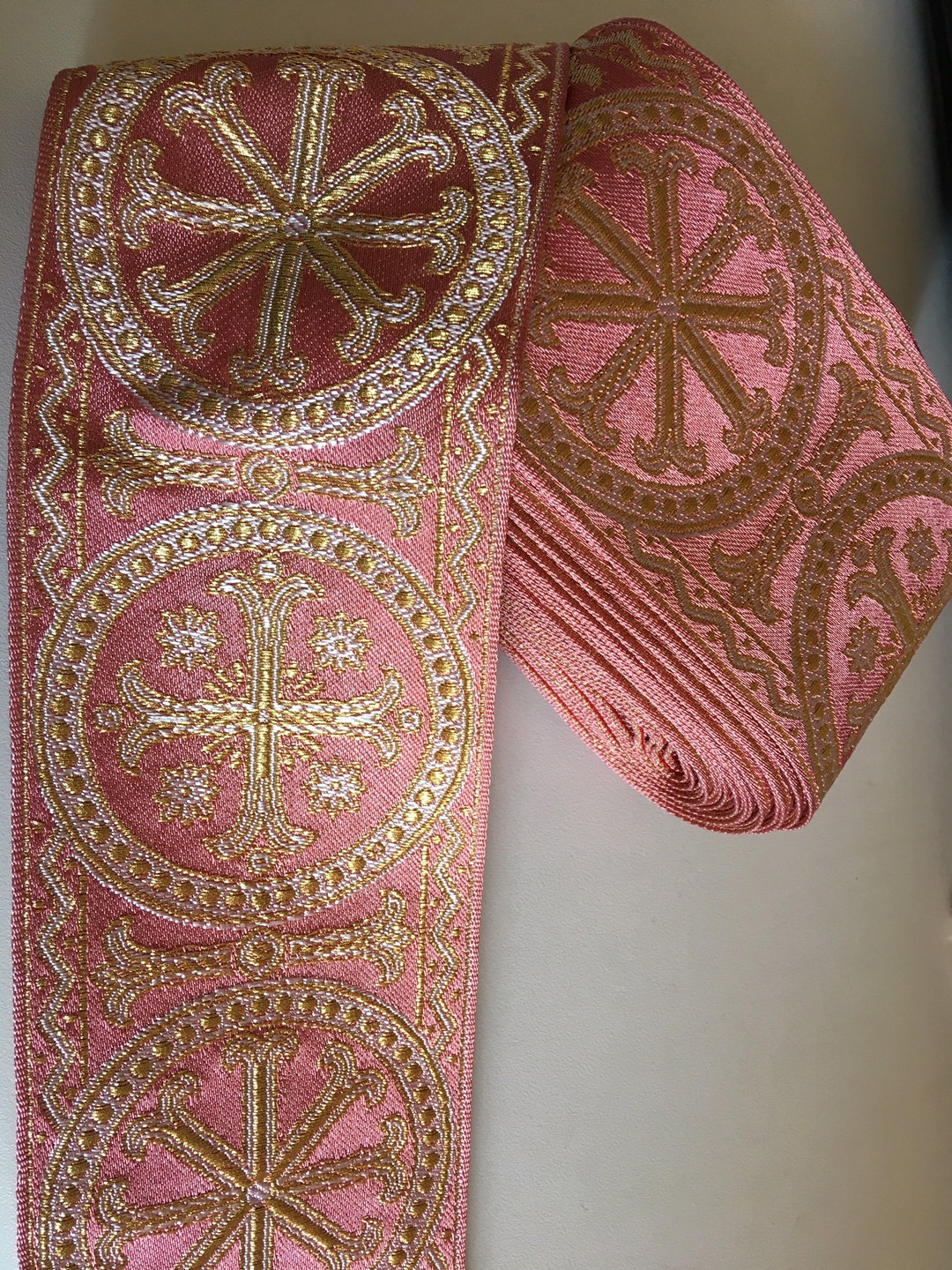 Religious Braid, for Liturgical Ornaments, Pink Color, Width 9 Cm ...