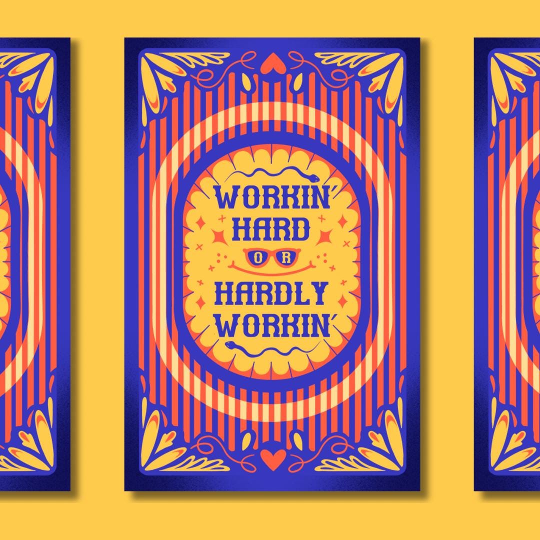 Workin’ Hard Poster (11 X 17 In.) - Etsy
