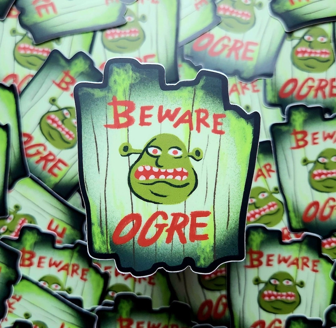 Shrek Beware Sticker - Etsy