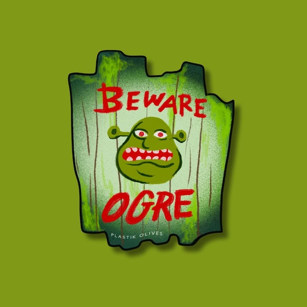Beware Ogre Shrek Sign - Etsy