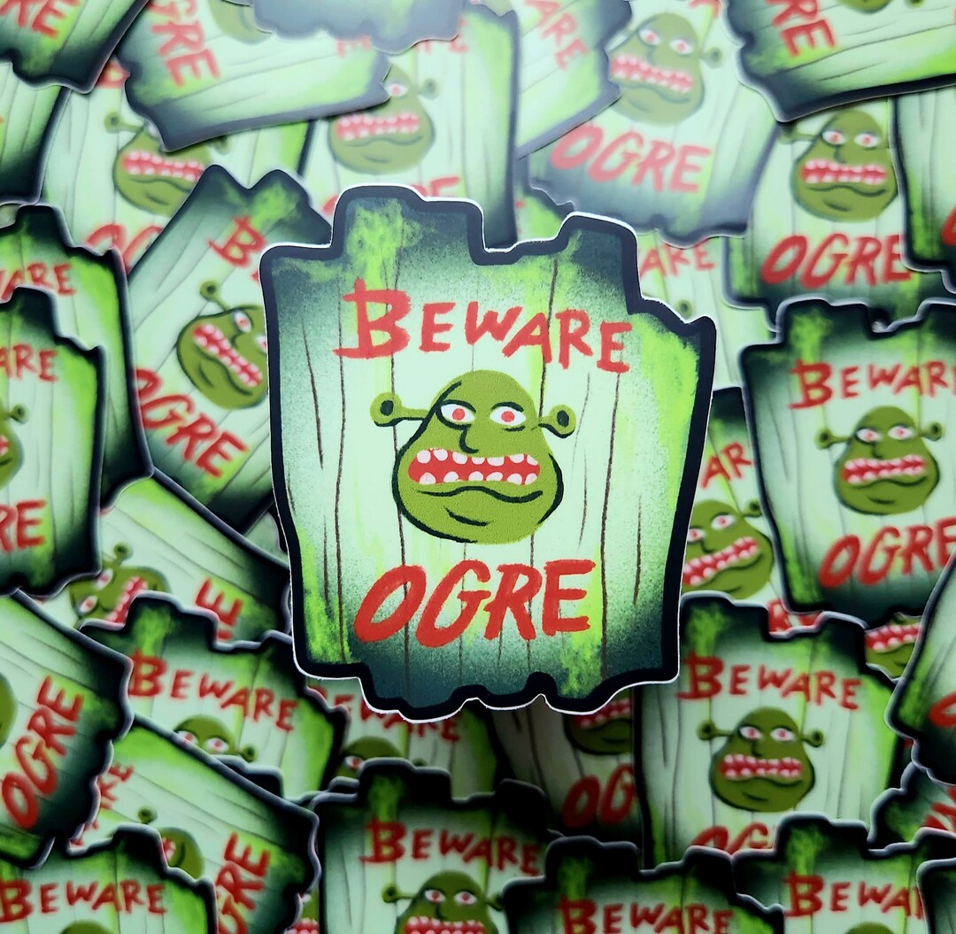 Shrek Beware Sticker - Etsy