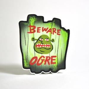 Beware Ogre Shrek Sign - Etsy