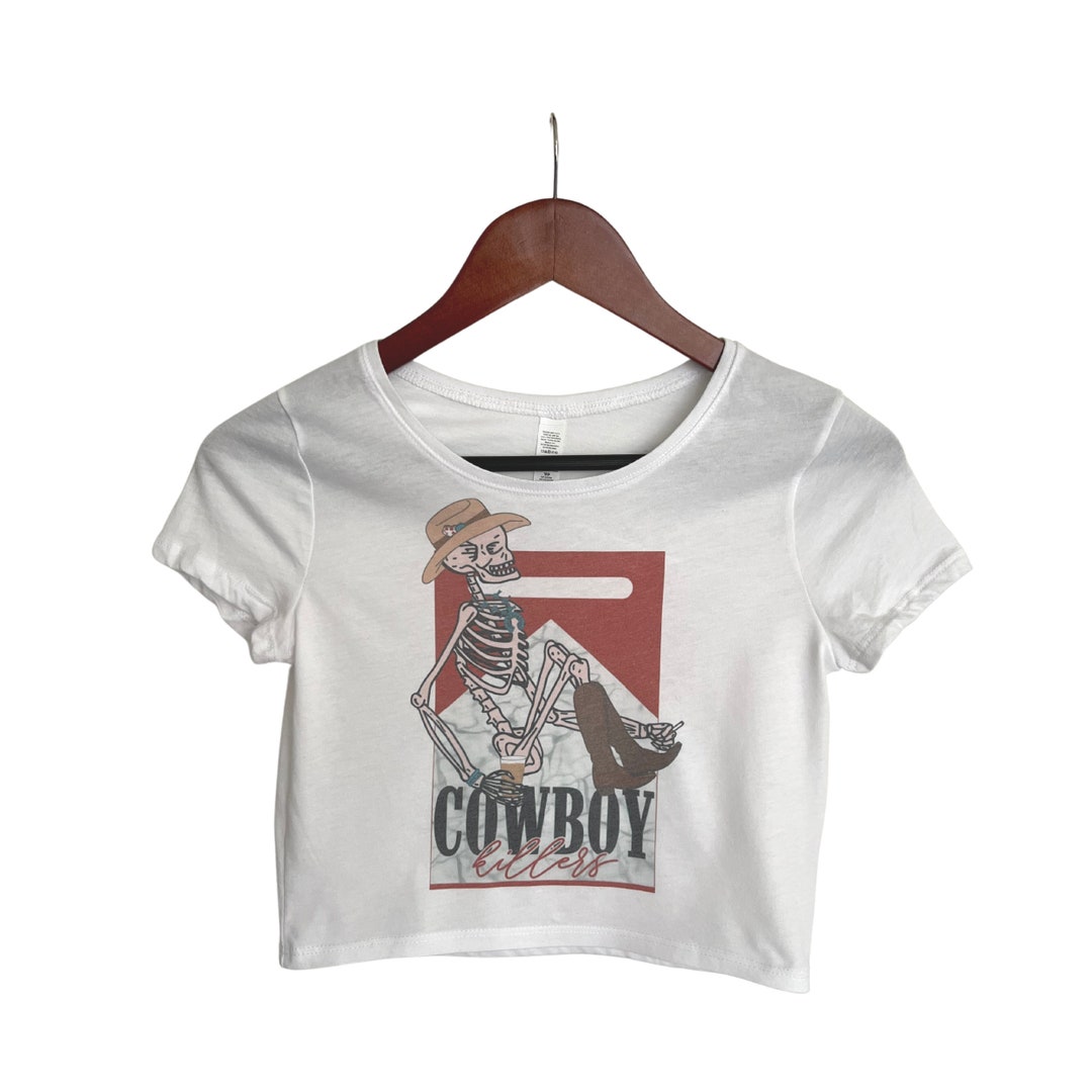 Cowboy Killers Crop Top, Vintage Music Tops for Women, Cute Western ...
