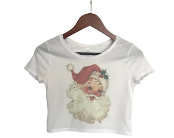 Santa Crop Top - Etsy