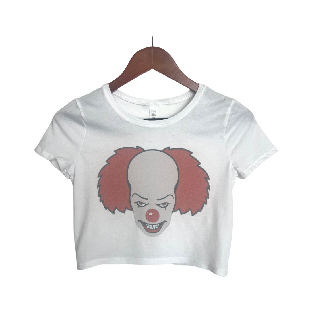Pennywise Crop Top, Scary Movie Tops for Women, Retro Vintage Spooky ...