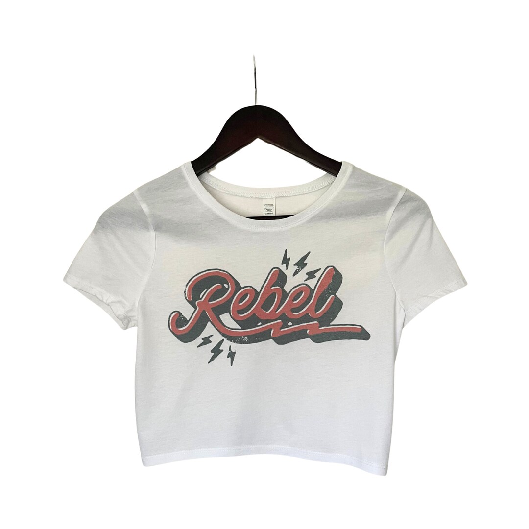Rebel Crop Top: Vintage Rock Band Shirt, 90s Fashion - Etsy