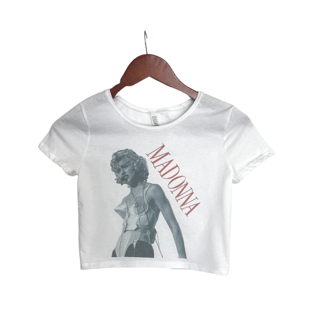 Madonna Crop Top, Vintage Rock Music Band Crop Top Shirt, 90s Retro ...