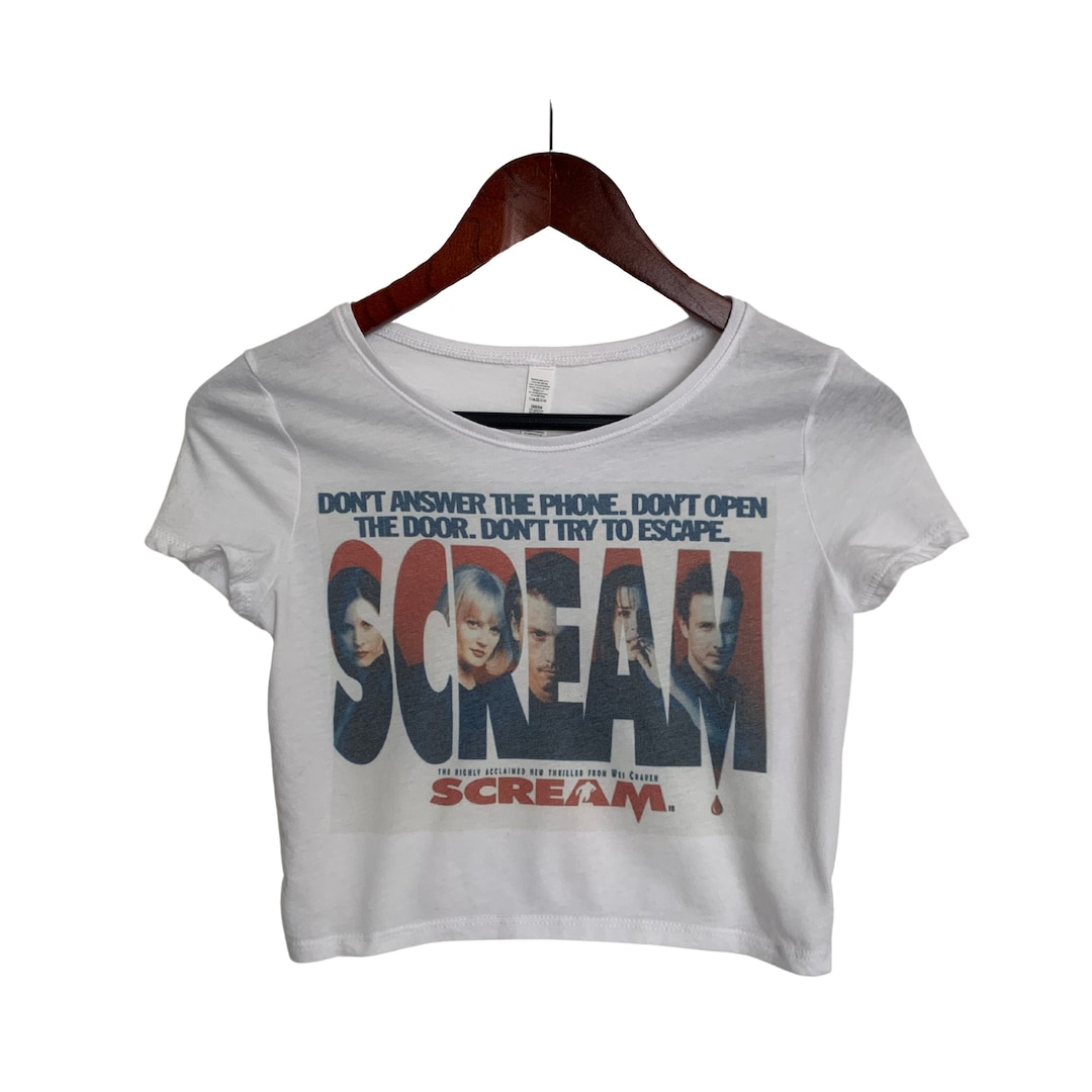 Scream Movie Crop Top: Retro Spooky Tee, Horror Fan Gift - Etsy