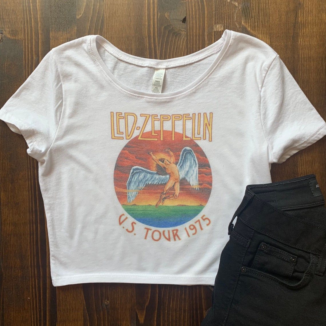 Led Zeppelin Crop Top Crop Tops Women Vintage Rock Band Crop - Etsy