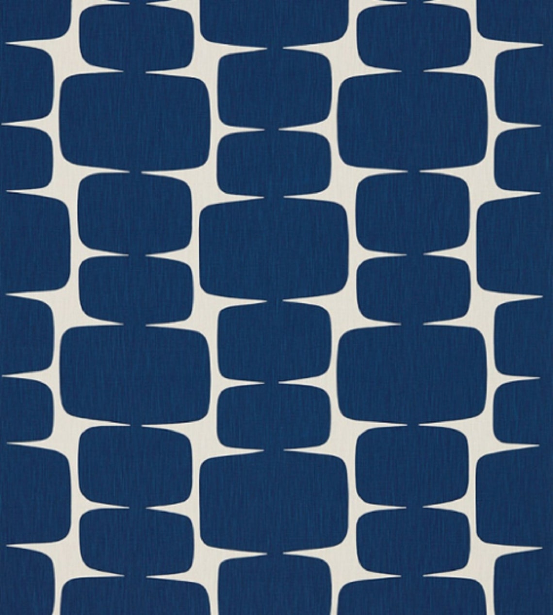 Scion, Lohko, Indigo / Jasmine Colourway, Cotton and Linen Mix Fabric ...
