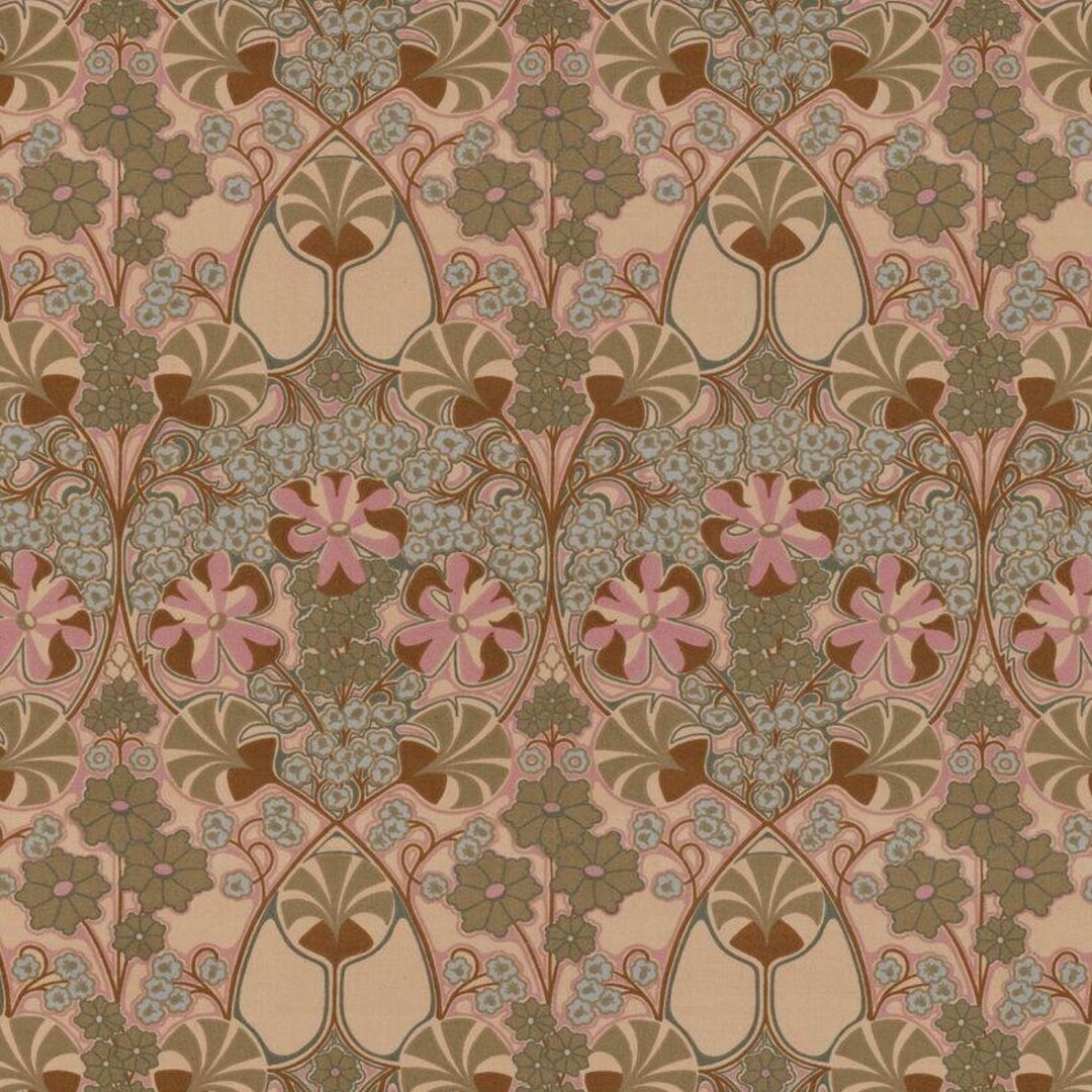 Heals, David Bartle, Gaiety, Screen Printed Cotton Fabric, Vintage Mid ...