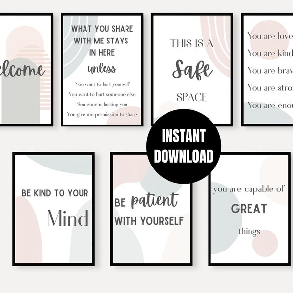 Mental Health Therapist Office Signs - Etsy