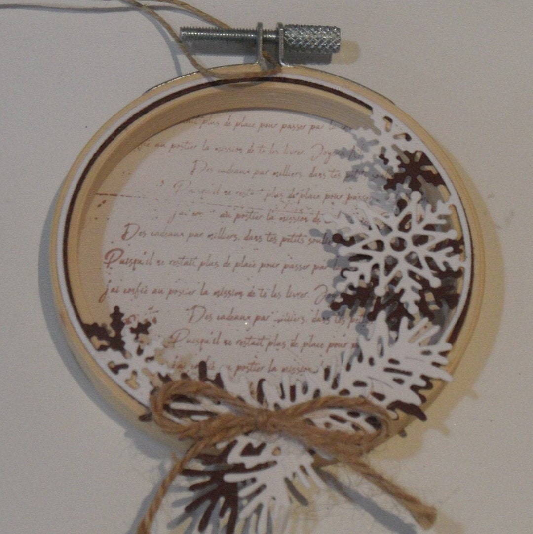 Christmas Tree Embellishment, Personalized Embroidery Drum, Christmas ...