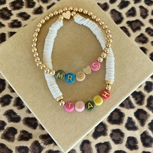 Teacher Gifts/teacher Appreciation /teacher Jewelry/ Teacher Gifts/ Teacher Bracelet/heishi ...