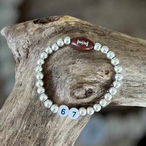 Football Bracelet Personalized Football Bracelet/ Football Jewelry ...