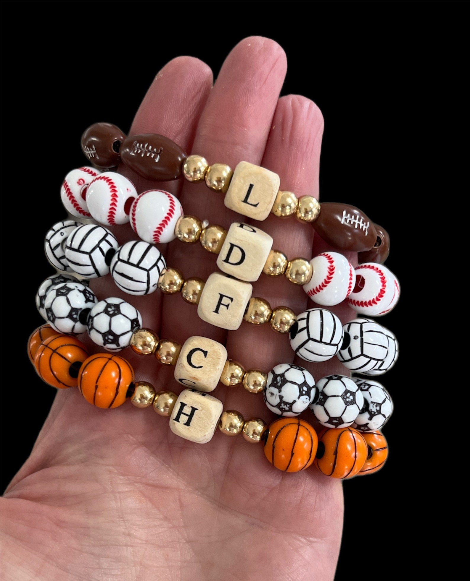 Baseball Bracelet /personalized Basketball Bracelet/ Sports - Etsy