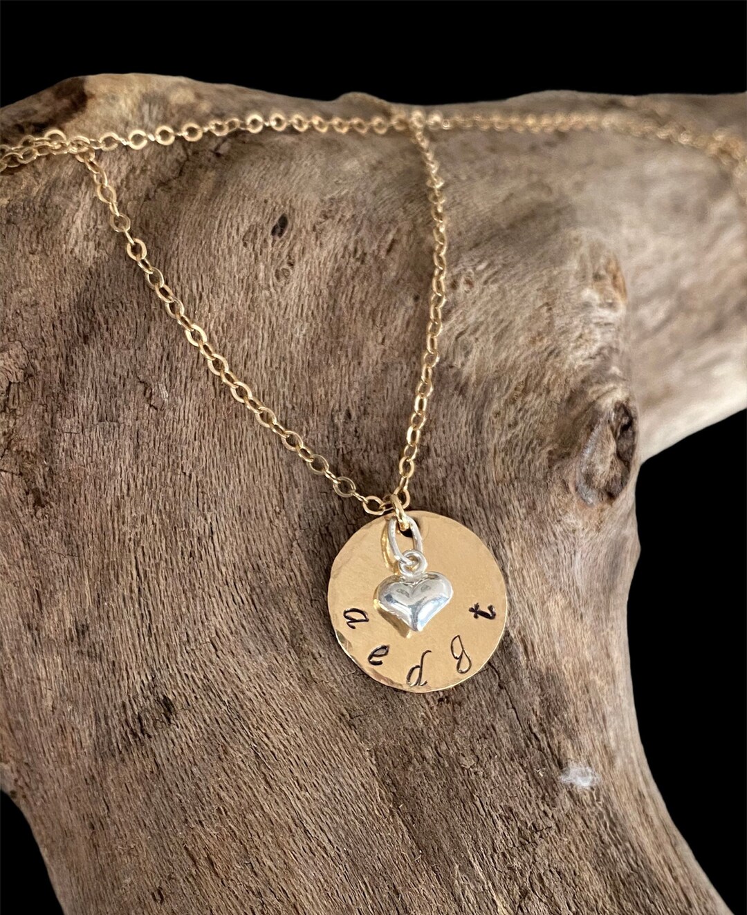 14k Gold Filled Mom Initial Charm Necklace/mom Necklace/ Personalized ...