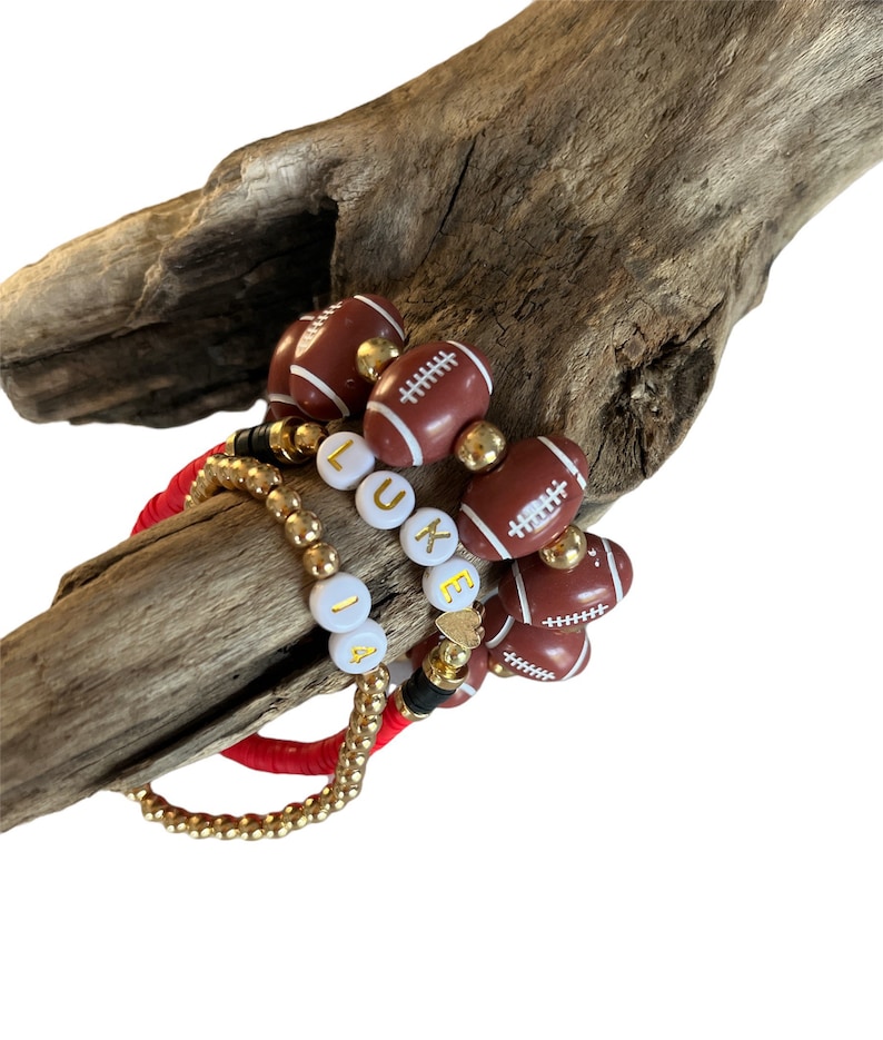 Football Bracelet Personalized Football Bracelet/ Football Jewelry ...