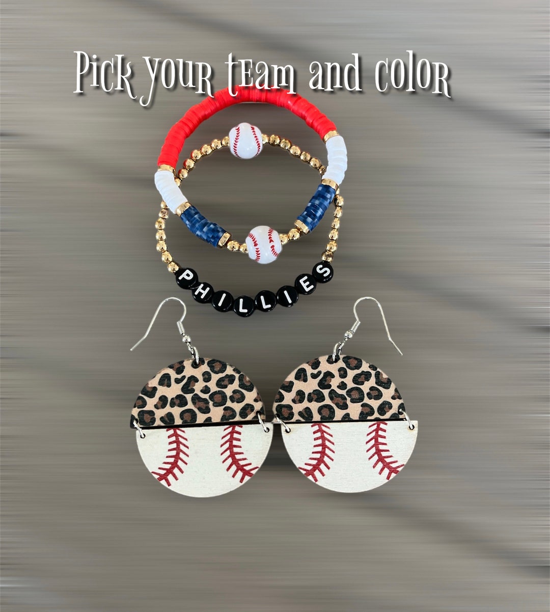Philadelphia Phillies Bracelet/ Phillies Fan Wear /mlb Gear/baseball ...