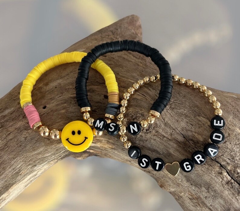 Teach Bracelet/ Teacher Bracelets/teacher Gifts/ Pencil Bracelet/heishi ...