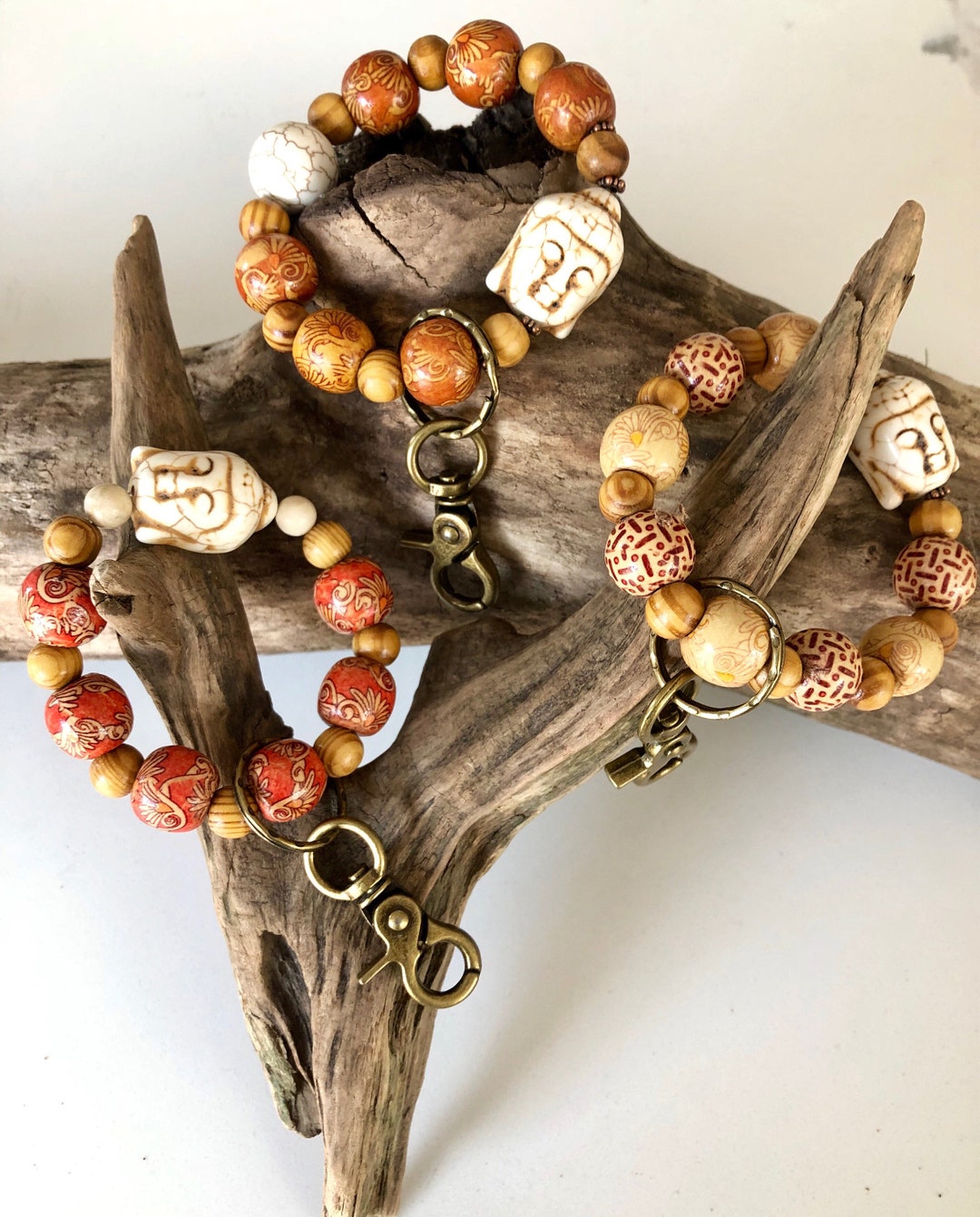 Buddha Keychain Bracelet / Keychain You Wear on Your Wrist. - Etsy