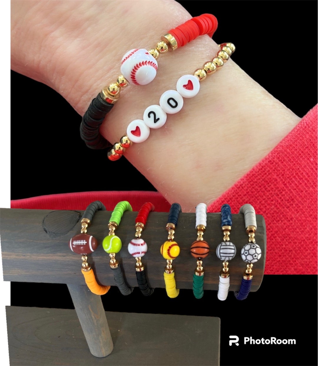 Baseball Bracelet /personalized Basketball/ Sports Bracelet/ Football ...