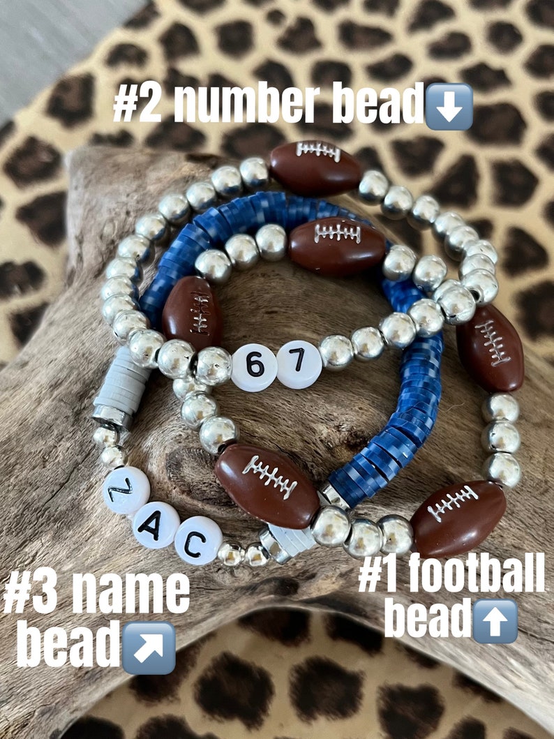 Football Bracelet Personalized Football Bracelet/ Football - Etsy