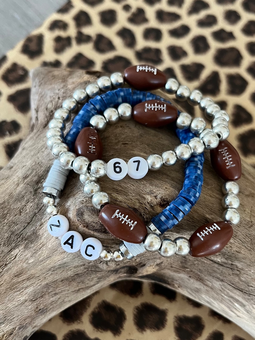 Football Bracelet Personalized Football Bracelet/ Football Jewelry ...