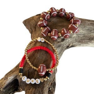 Football Bracelet Personalized Football Bracelet/ Football Jewelry ...