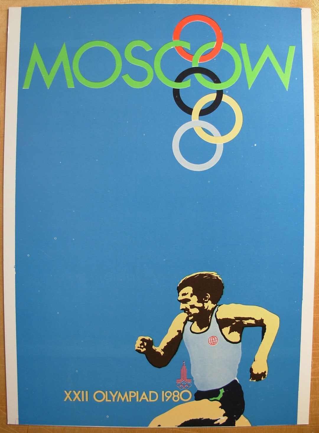 Sport POSTER Olympiad-1980 MOSCOW Soviet Russian Olympic GAME Peace - Etsy