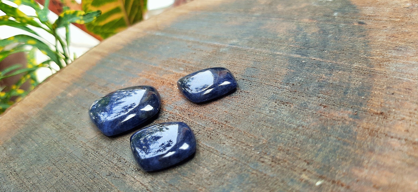 Blue Jade 3pcs Set Beautiful Stonegemstoneloose - Etsy