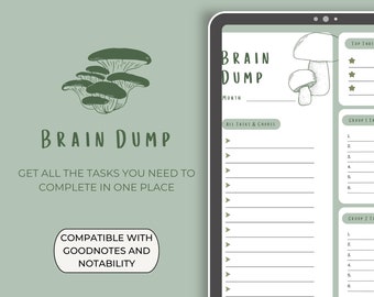 Brain Dump Digital Daily Weekly Planner - Etsy