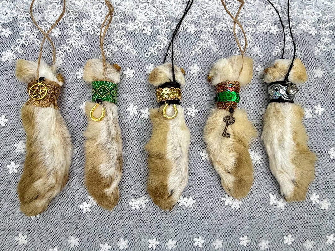 Large Size Rabbit Foot Amulet, Novelty Gift, Traditional Luck Charm ...