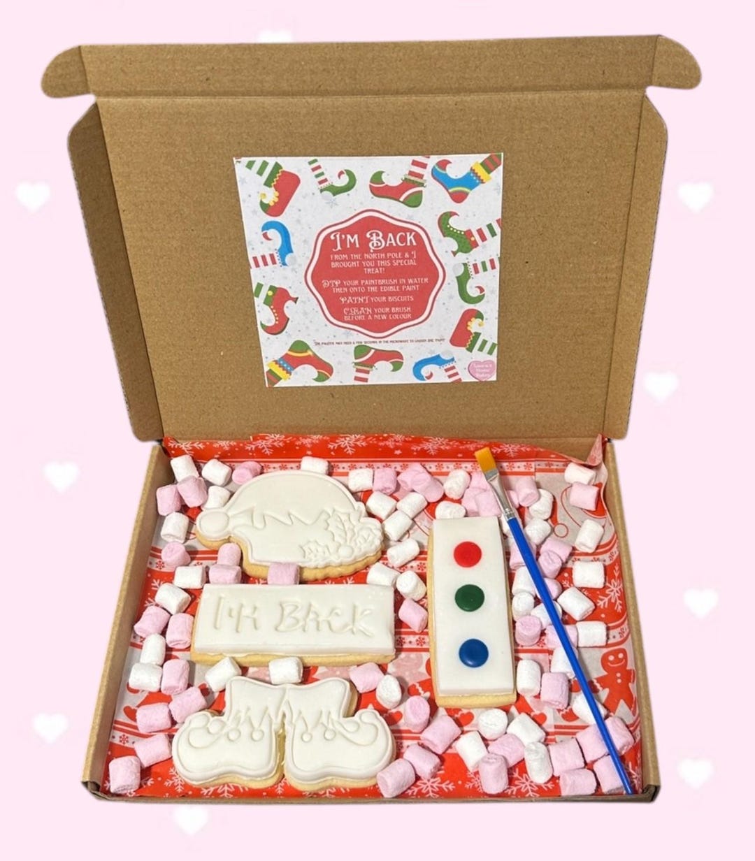 Paint Your Own Elf Biscuit Kit - Etsy UK